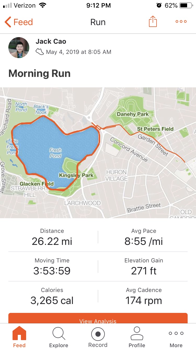 My first 26.2 miles | Jack Cao